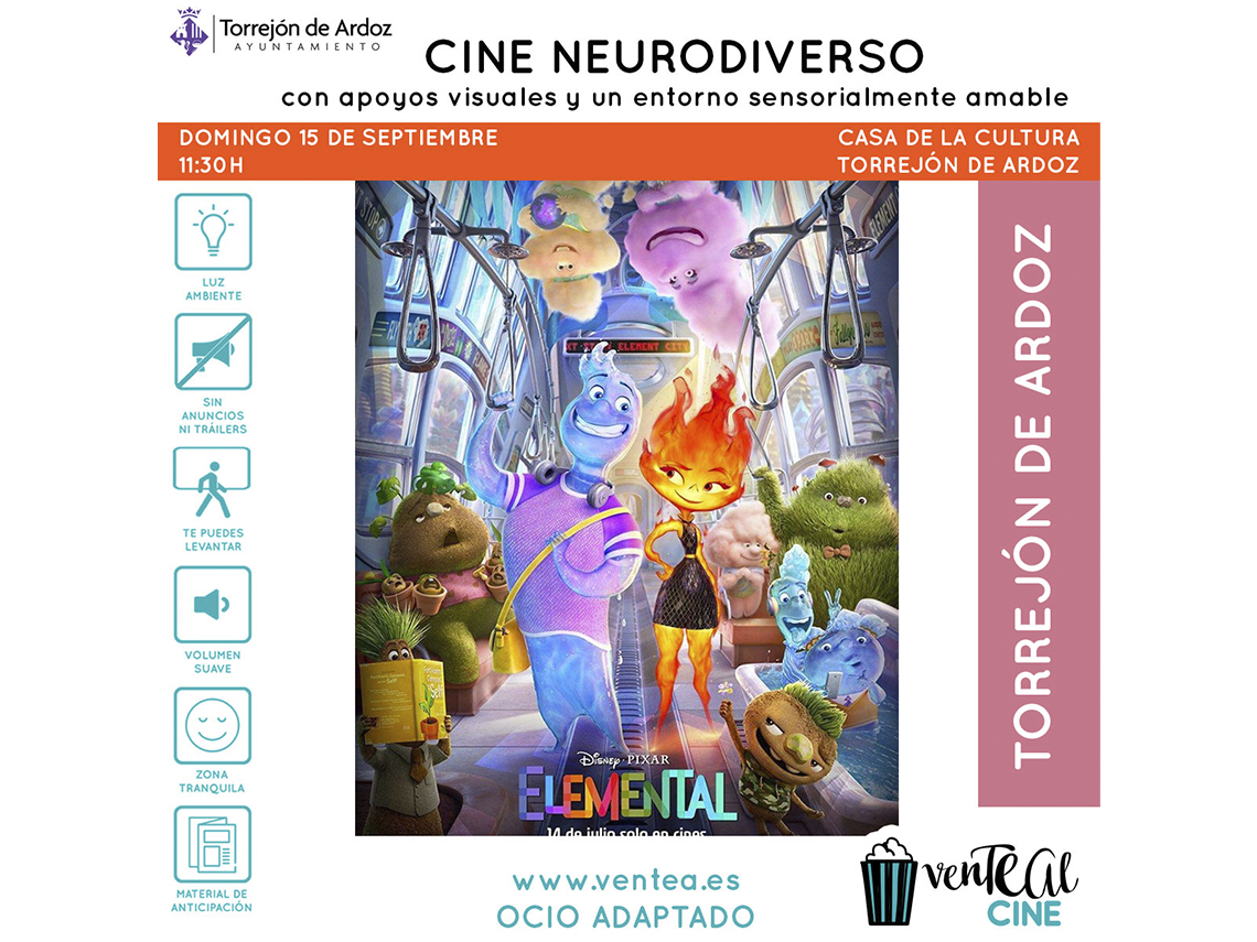 Este domingo, 15 de septiembre, proyección de la película, “Elemental ...